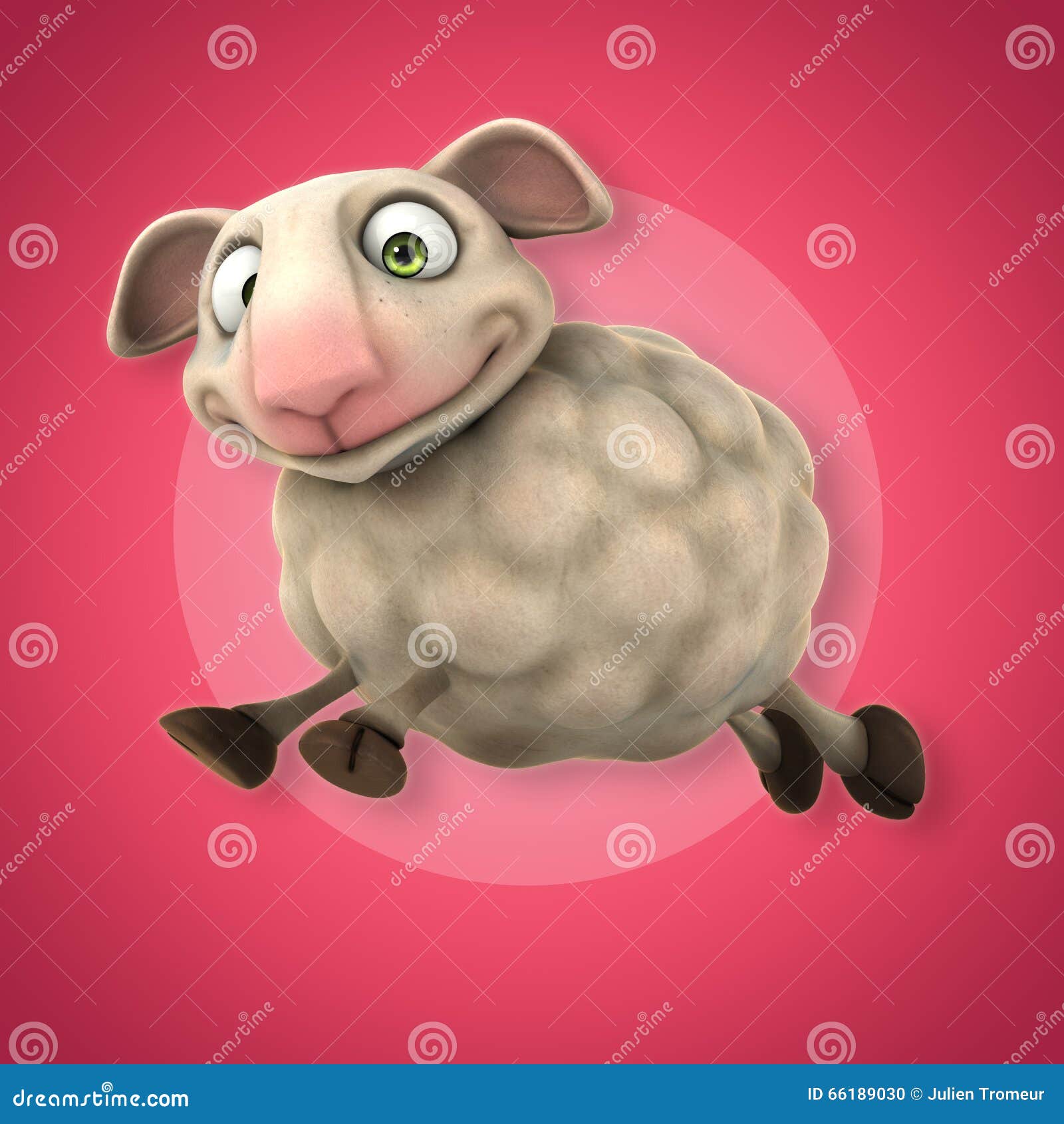 Fun sheep stock illustration. Illustration of lamb, studio - 66189030