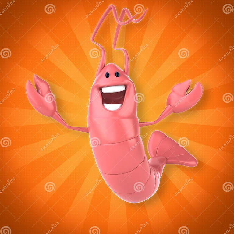 Fun shrimp stock illustration. Illustration of crustacean - 77897864