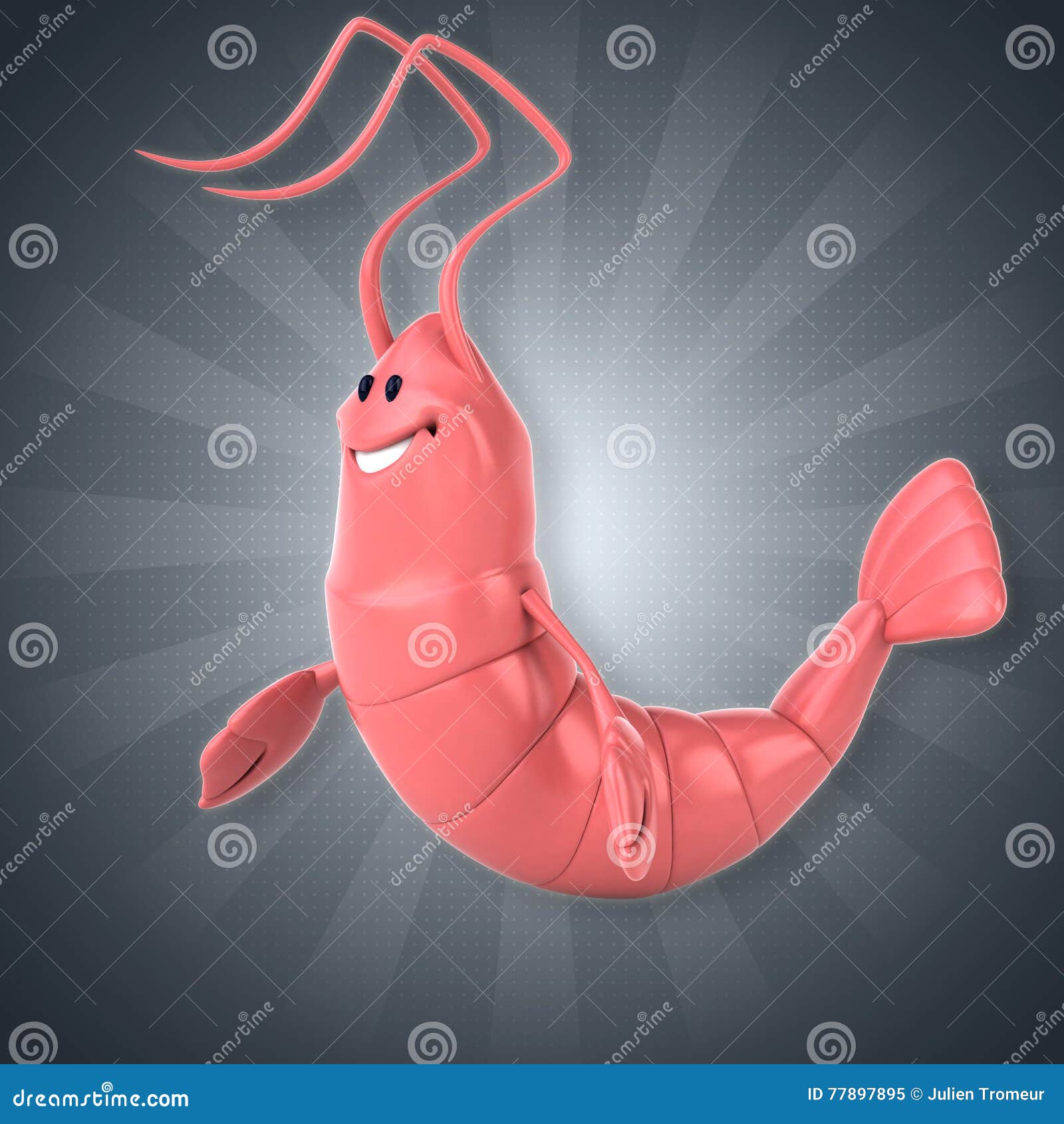 Fun shrimp stock illustration. Illustration of object - 77897895