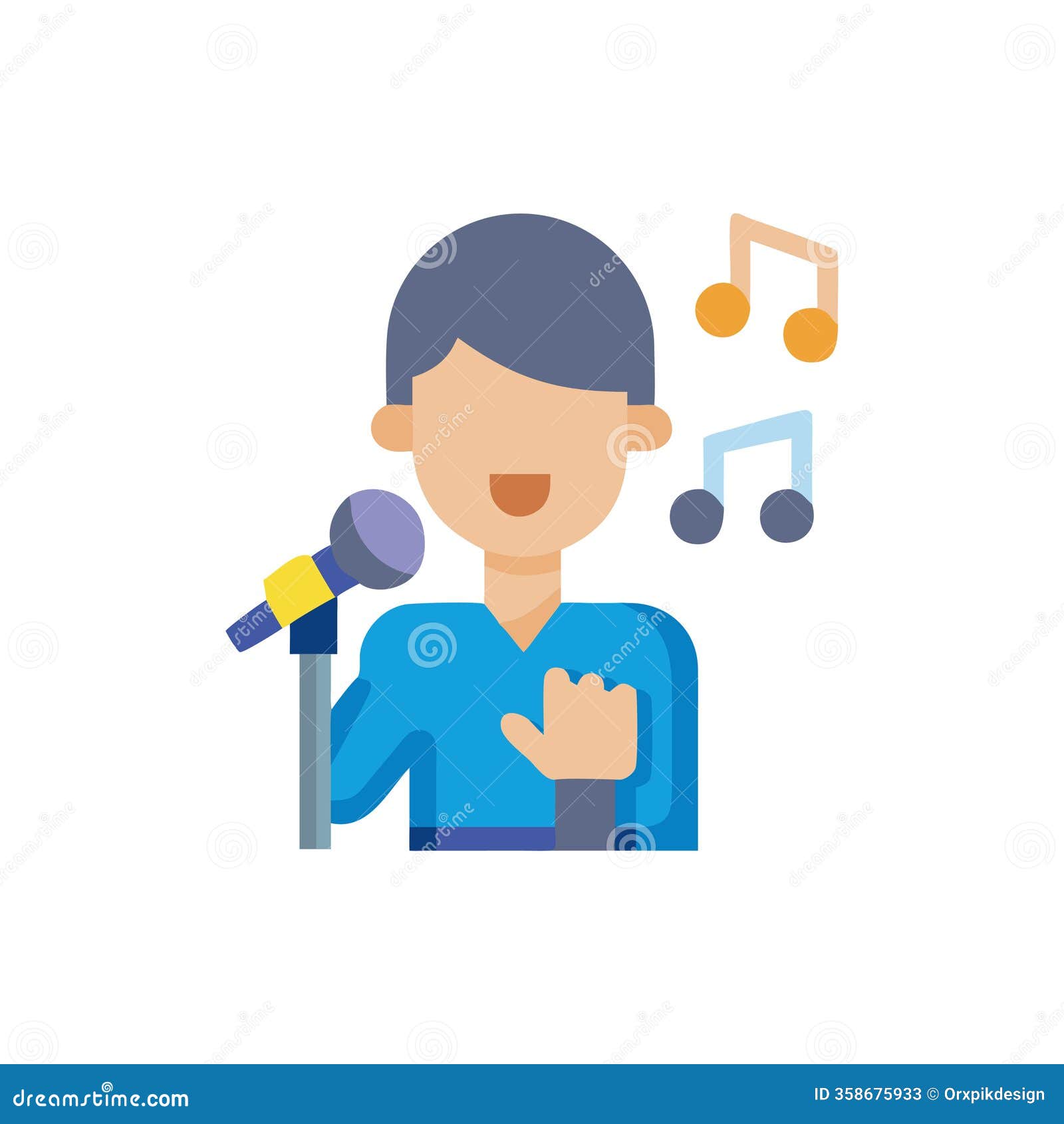 Singer Icon Vector From Classics Collection. Thin Line Singer Outline ...