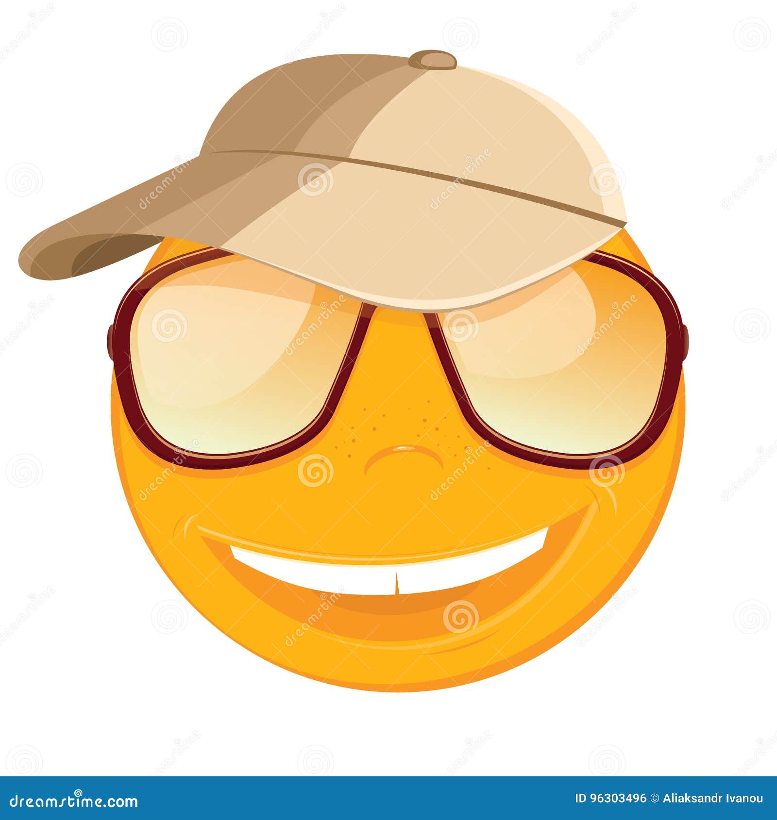Smiley In Sunglasses Vector Set. Smileys Emoji Character Wearing ...