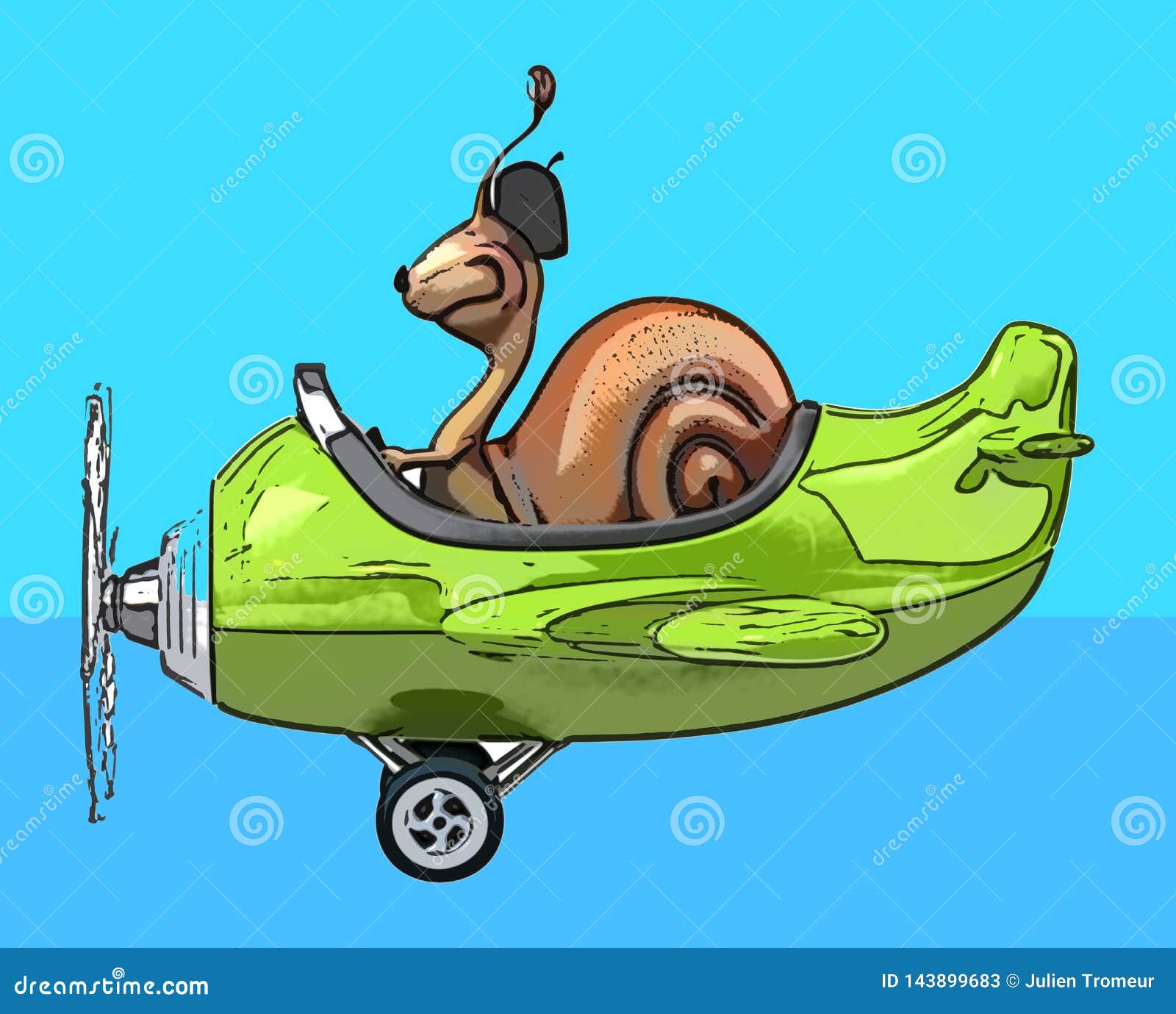 Fun snail stock illustration. Illustration of animal - 143899683