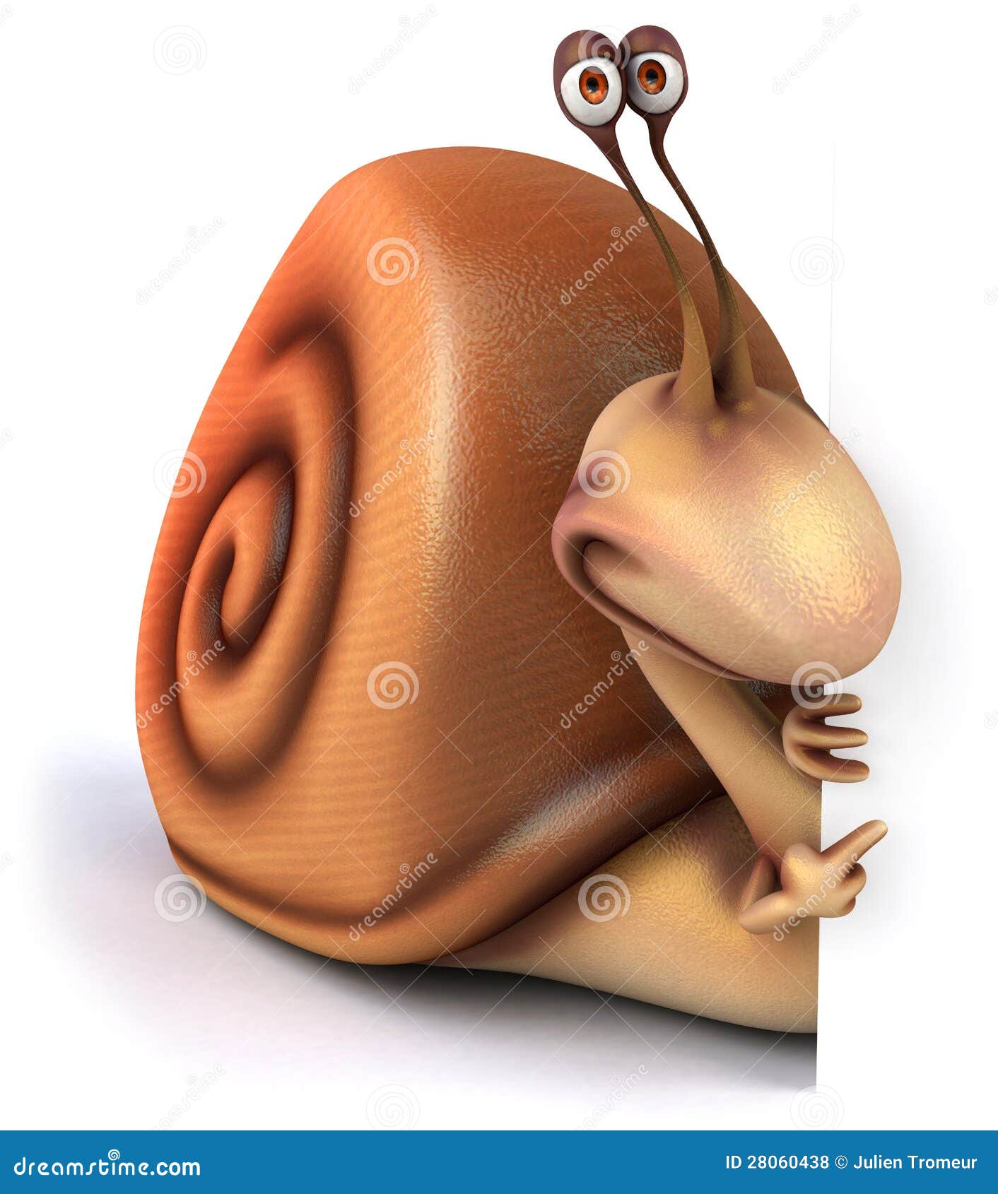 Fun snail stock illustration. Illustration of long, full - 28060438