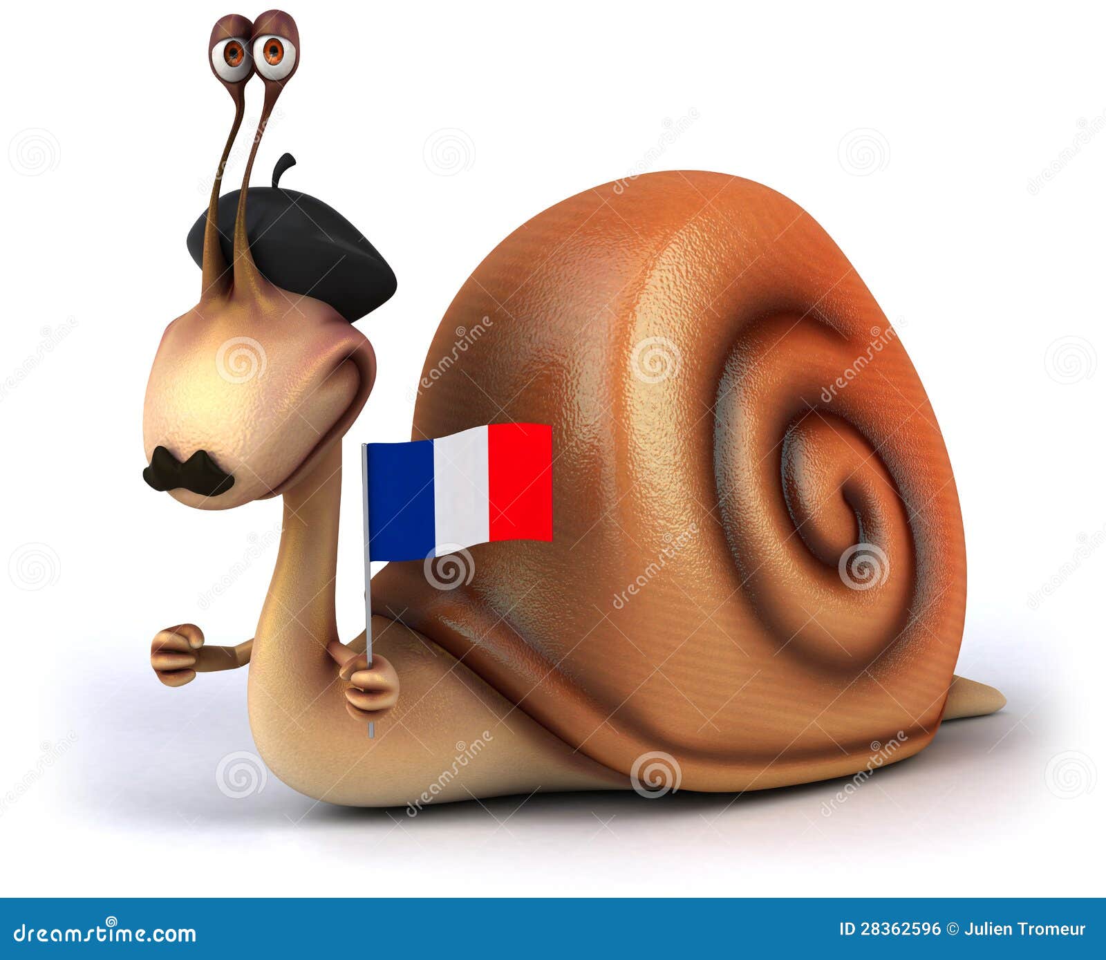 Fun snail stock illustration. Illustration of france - 28362596