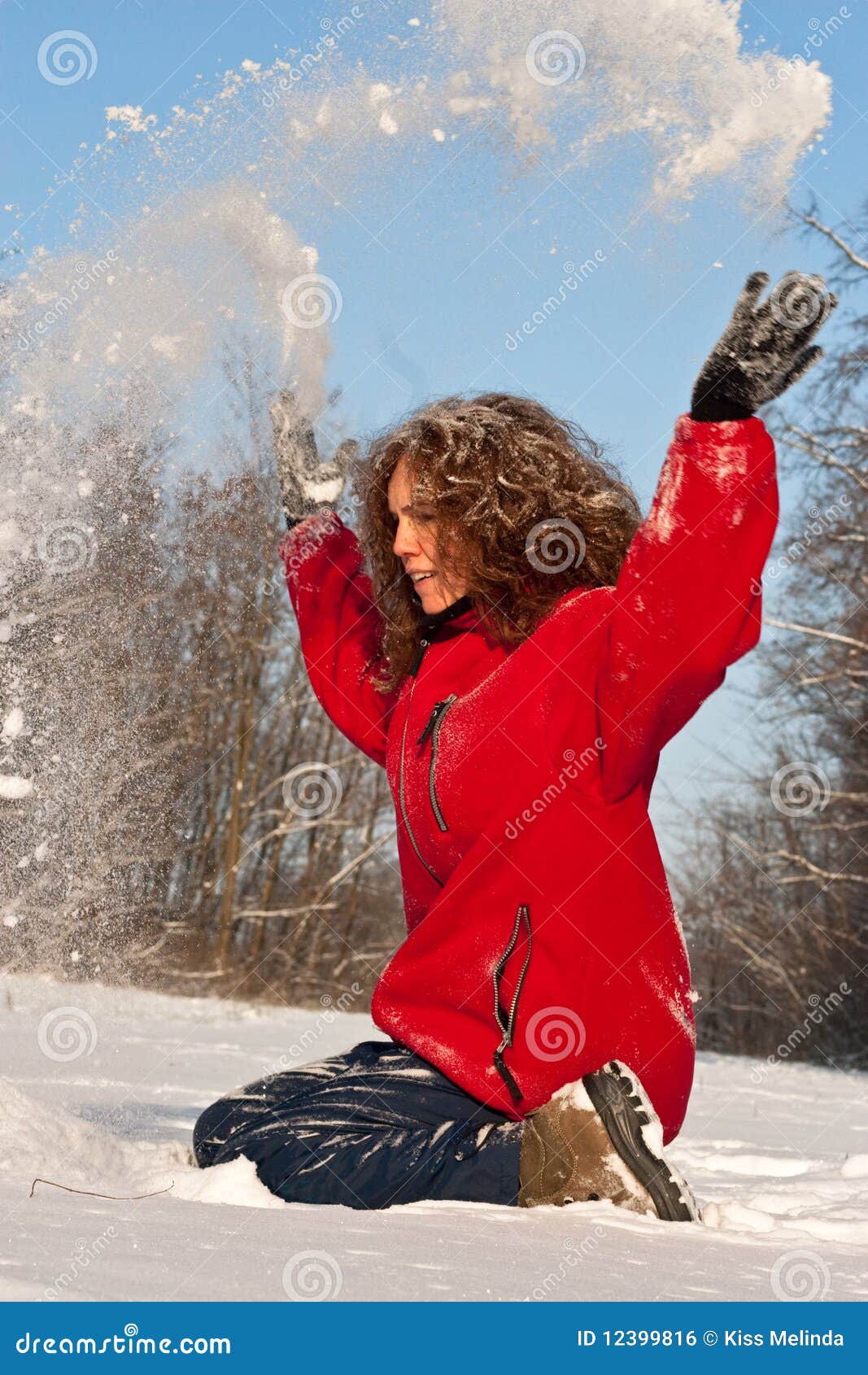 Fun in the snow stock photo. Image of freezing, weekend - 12399816