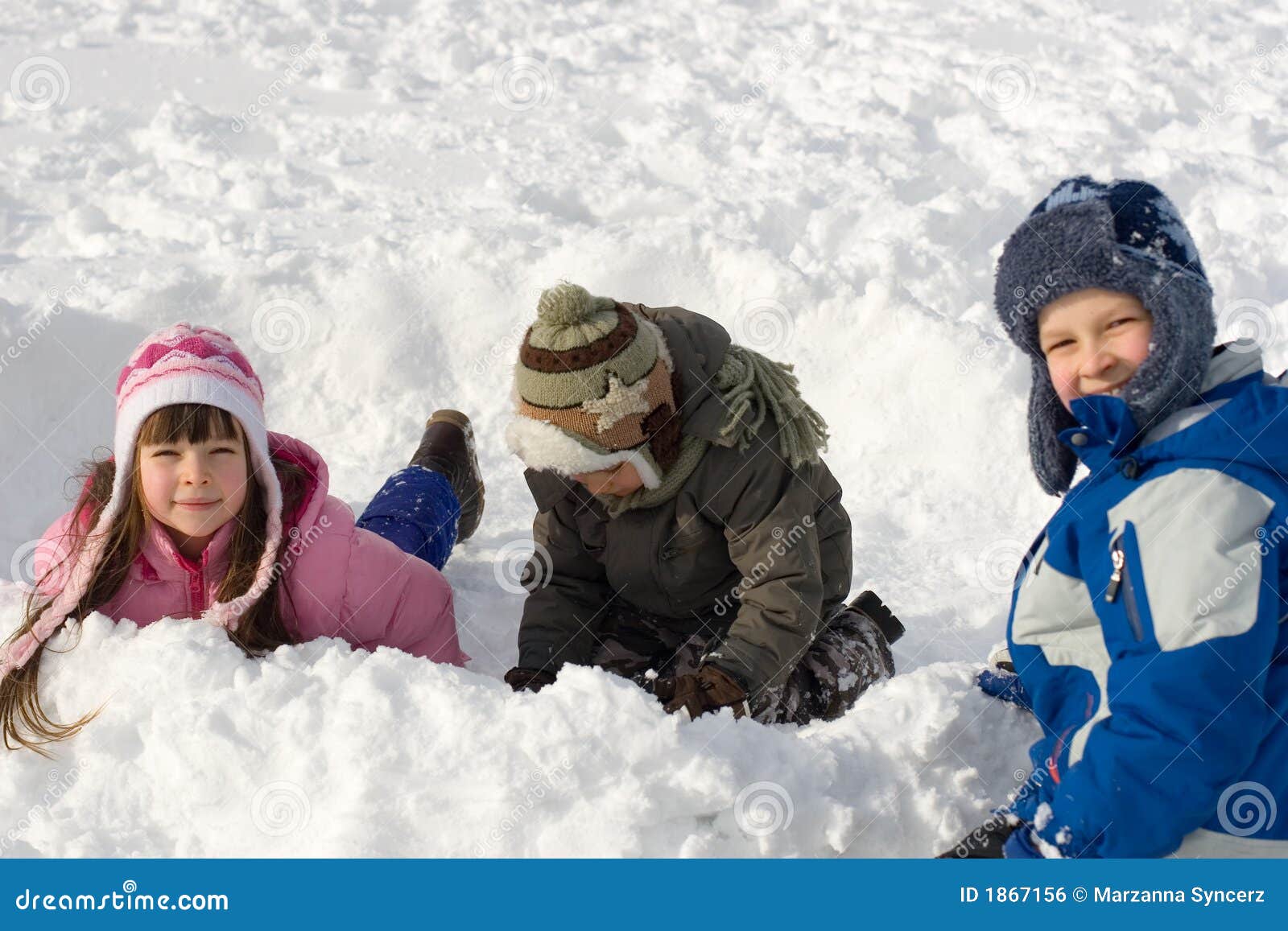 Fun in Snow stock photo. Image of clothing, frisky, cheerful - 1867156
