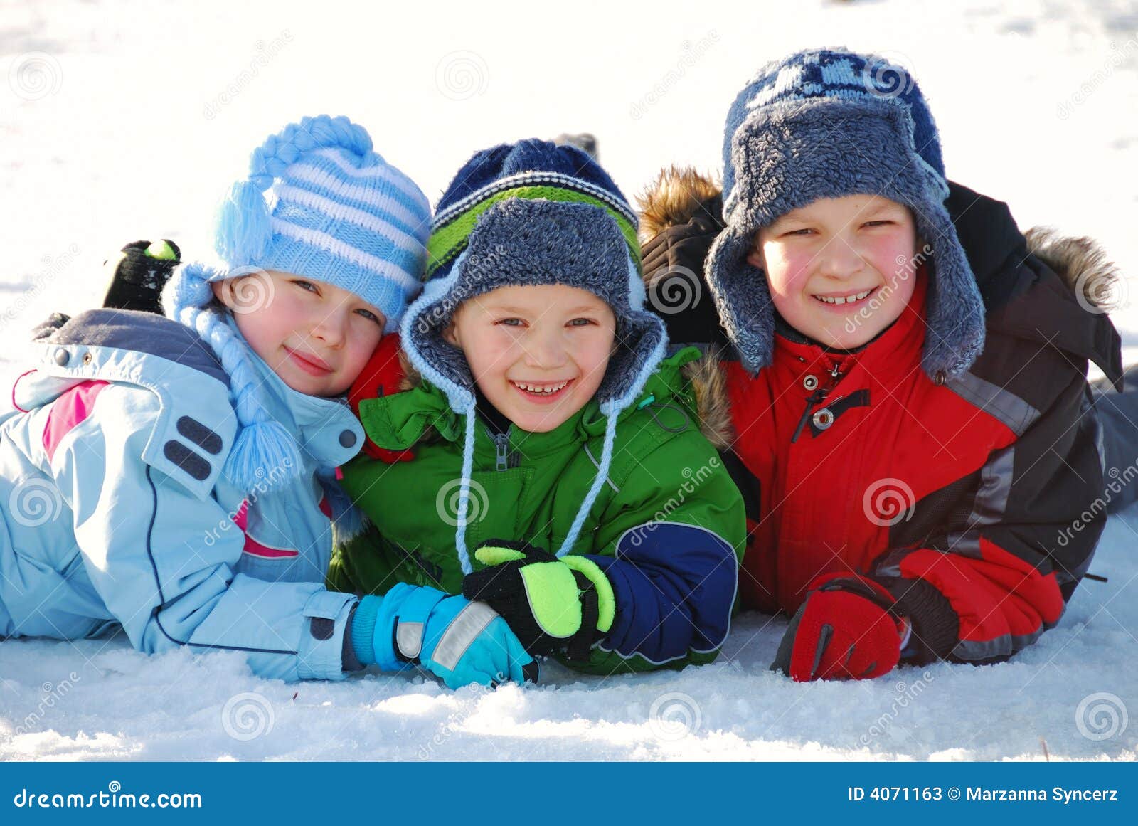 Fun in snow stock image. Image of child, dressed, outdoor - 4071163