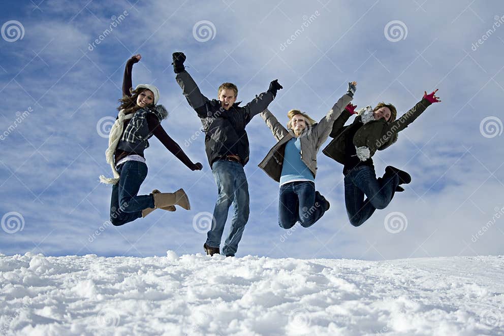 Fun in the Snow stock image. Image of jacket, sweater - 4273283