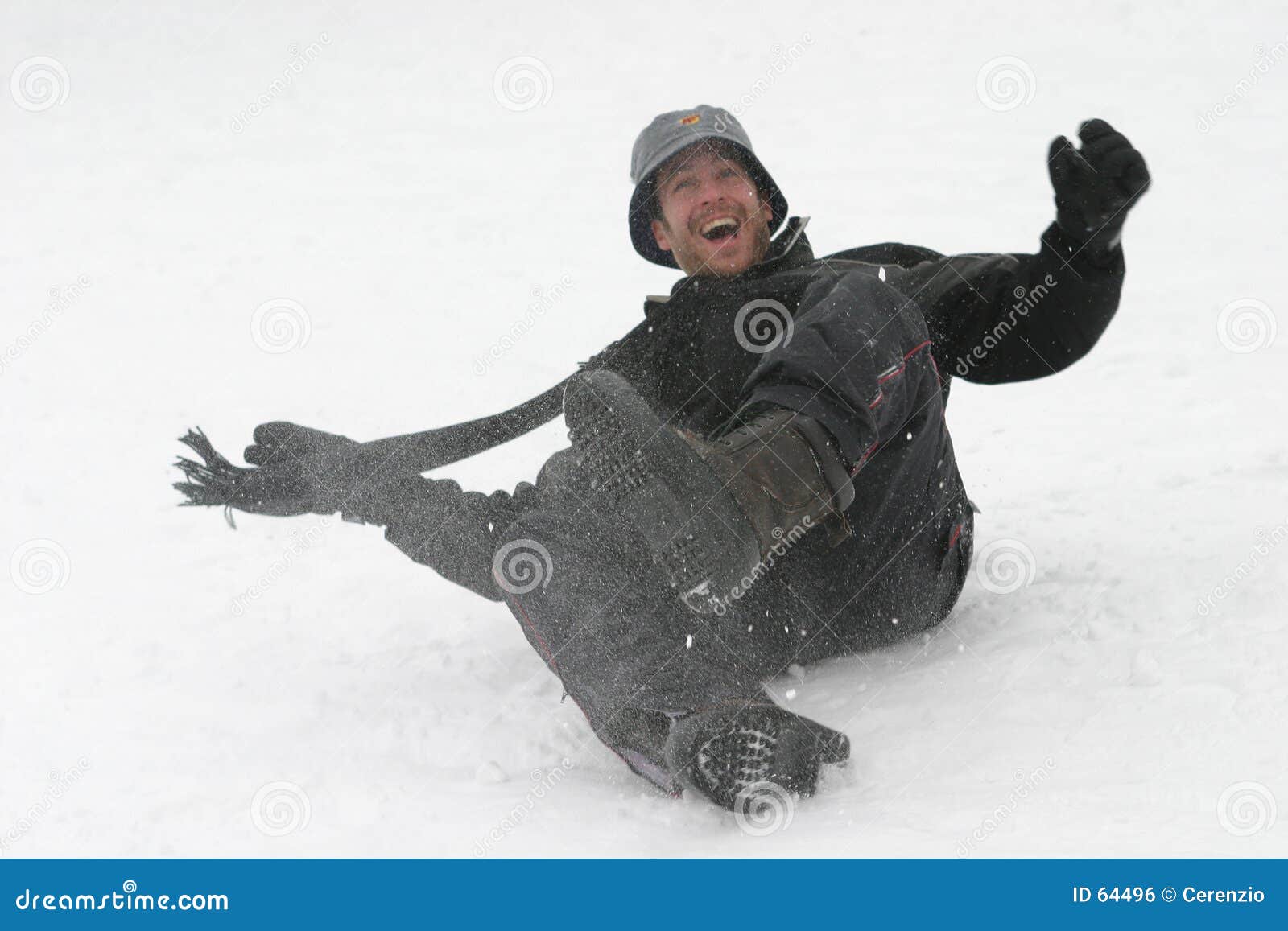 Fun in the Snow stock photo. Image of snow, coat, play, lauph - 64496