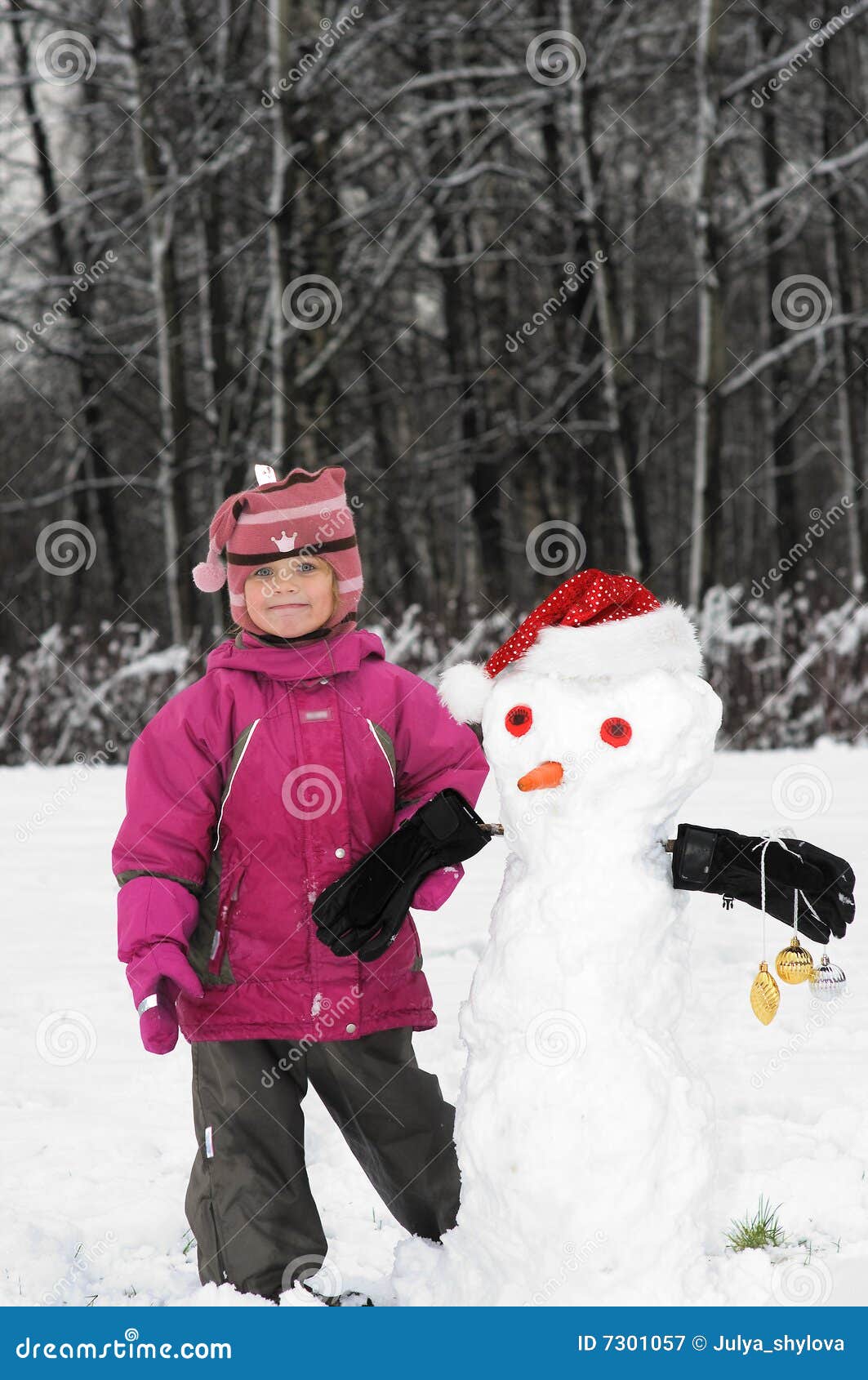 Fun with Snowmen stock image. Image of cheerful, childhood - 7301057