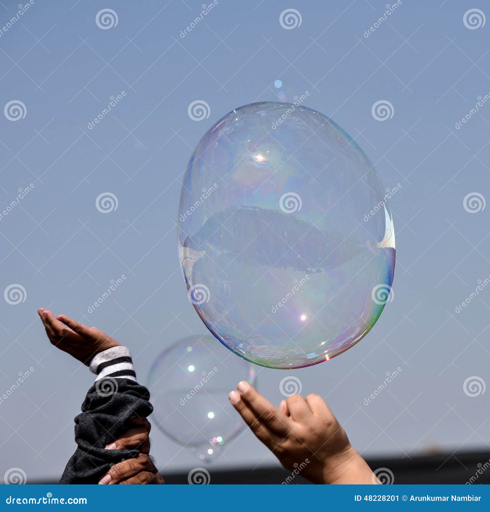 Fun with soap bubbles stock image. Image of jump, moist - 48228201