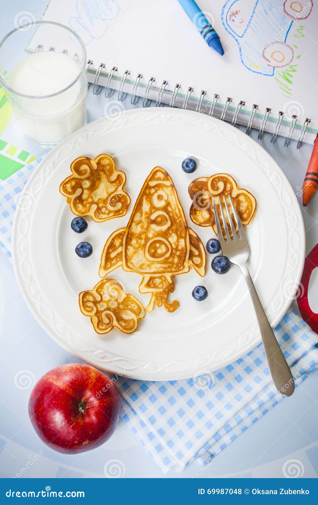Fun Space Rocket Shaped Pancakes for Kids Stock Photo - Image of eating ...