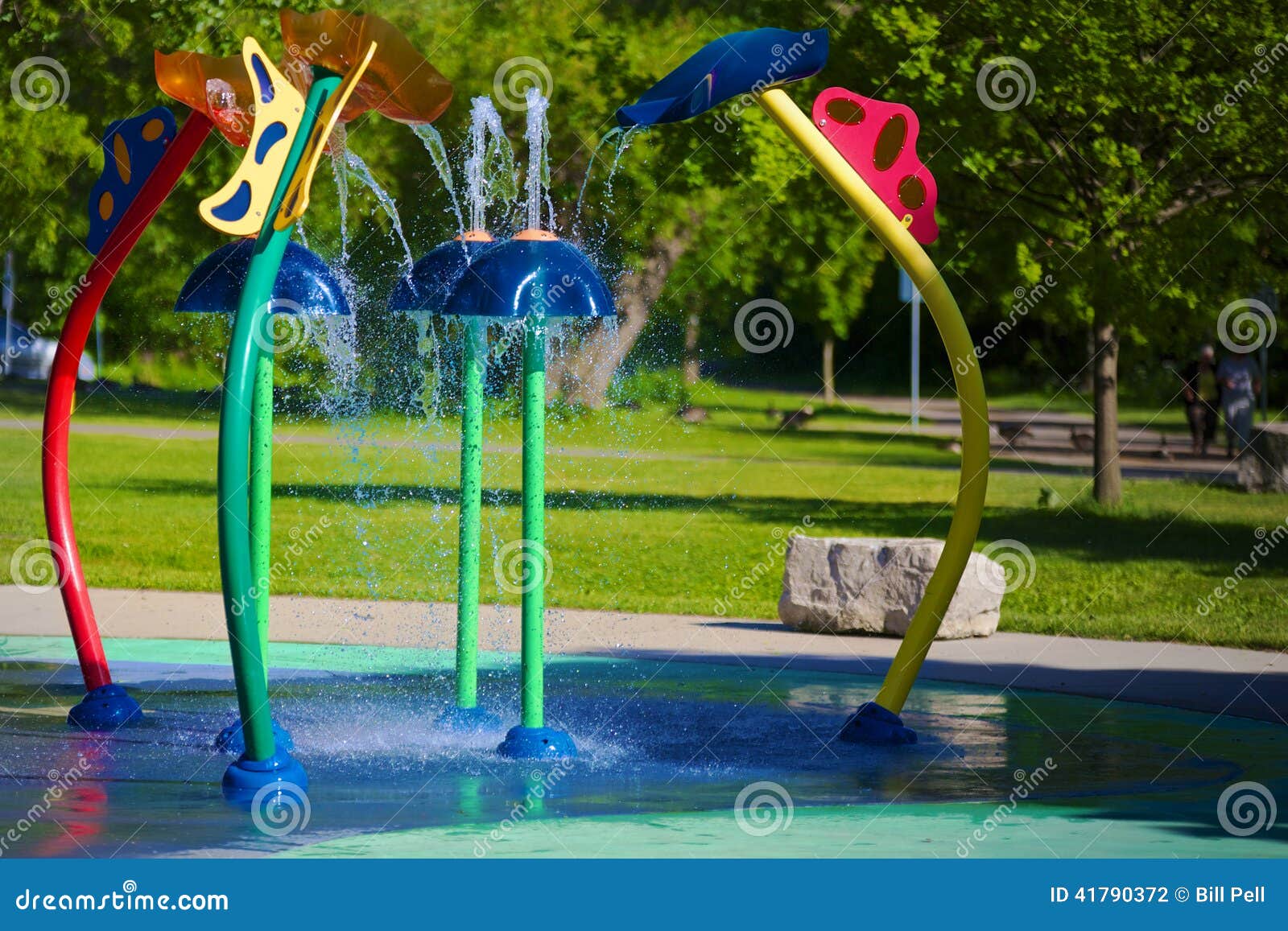 Fun Splash Pad stock photo. Image of summer, entertainment - 41790372
