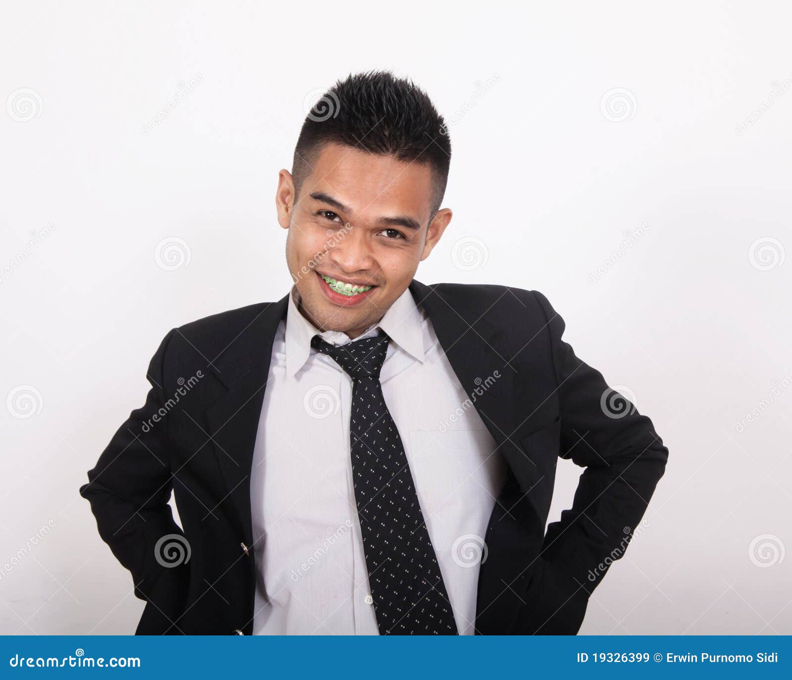 Fun Success Face of Business Man Stock Image - Image of vertical, young ...