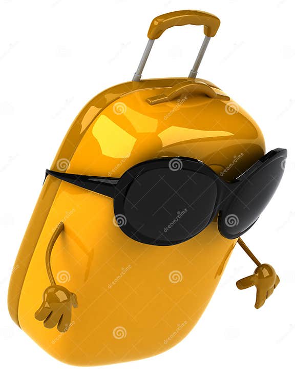 Fun suitcase stock illustration. Illustration of luggage - 46334984