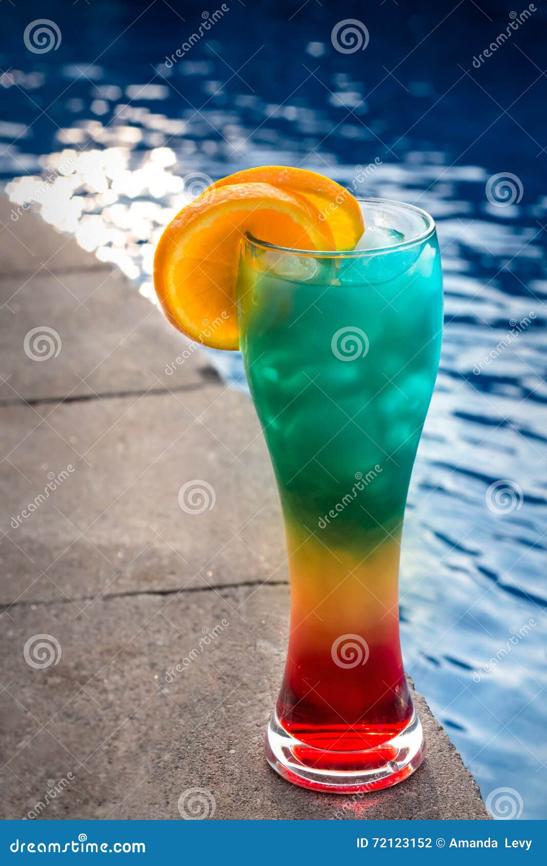 Fun summertime rum drink stock photo. Image of blue, evening - 72123152