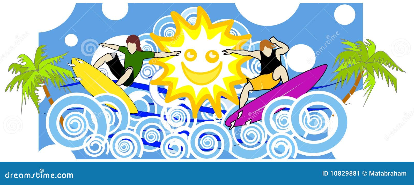 Fun with the sun stock illustration. Illustration of adventurous - 10829881