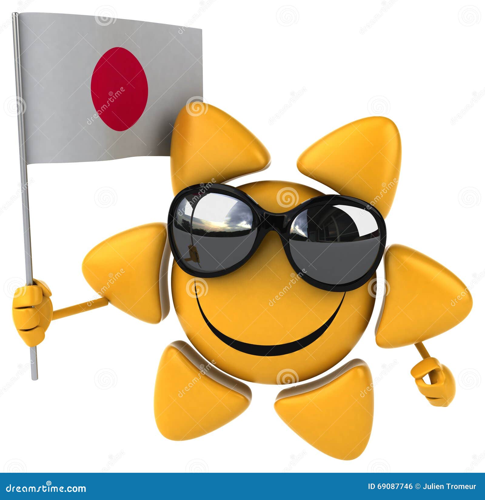 Fun sun stock illustration. Illustration of sunny, smile - 69087746