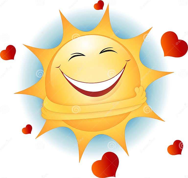 Fun sun stock vector. Illustration of eyes, smiley, cartoon - 9433079