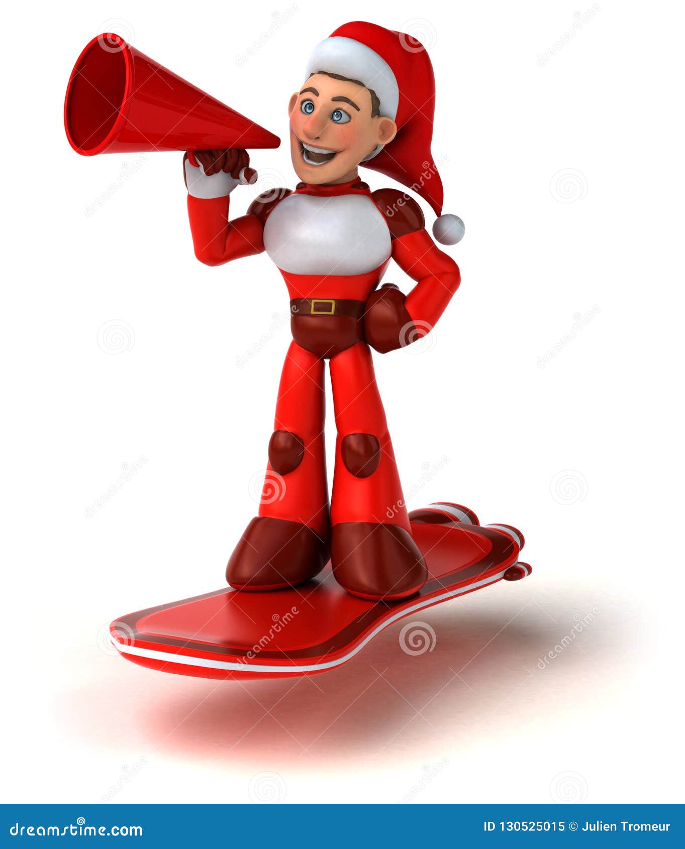 Fun Super Santa Claus - 3D Illustration Stock Illustration ...