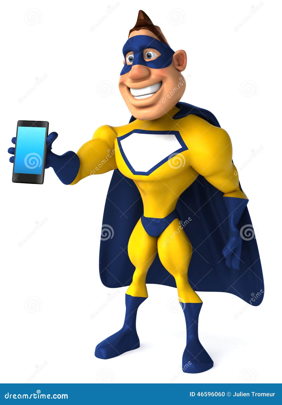 Fun superhero stock illustration. Illustration of human - 46596060