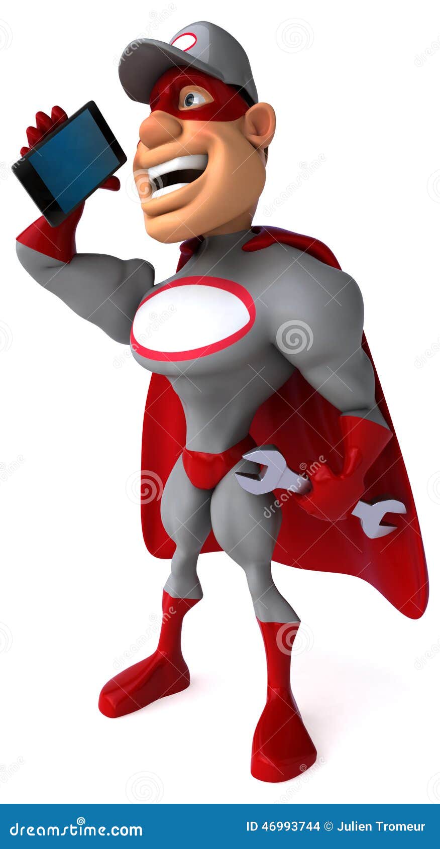 Fun superhero stock illustration. Illustration of build - 46993744