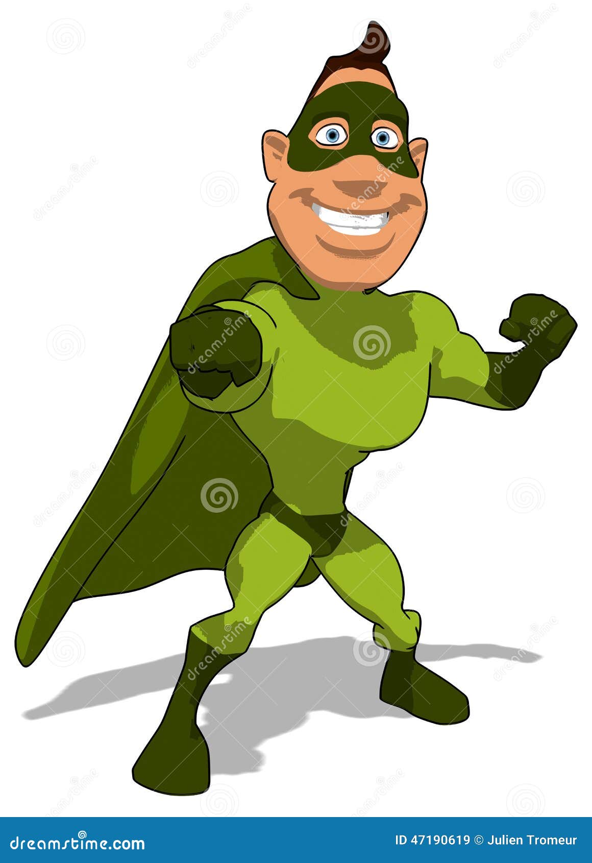 Fun superhero stock illustration. Illustration of macho - 47190619
