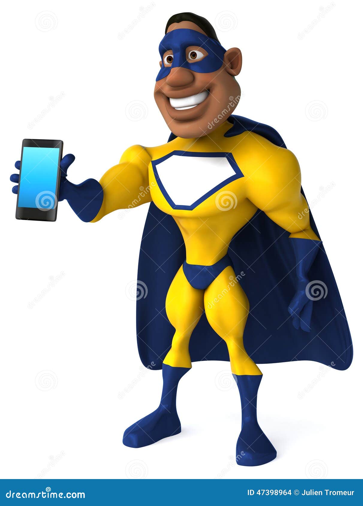 Fun superhero stock illustration. Illustration of superhero - 47398964