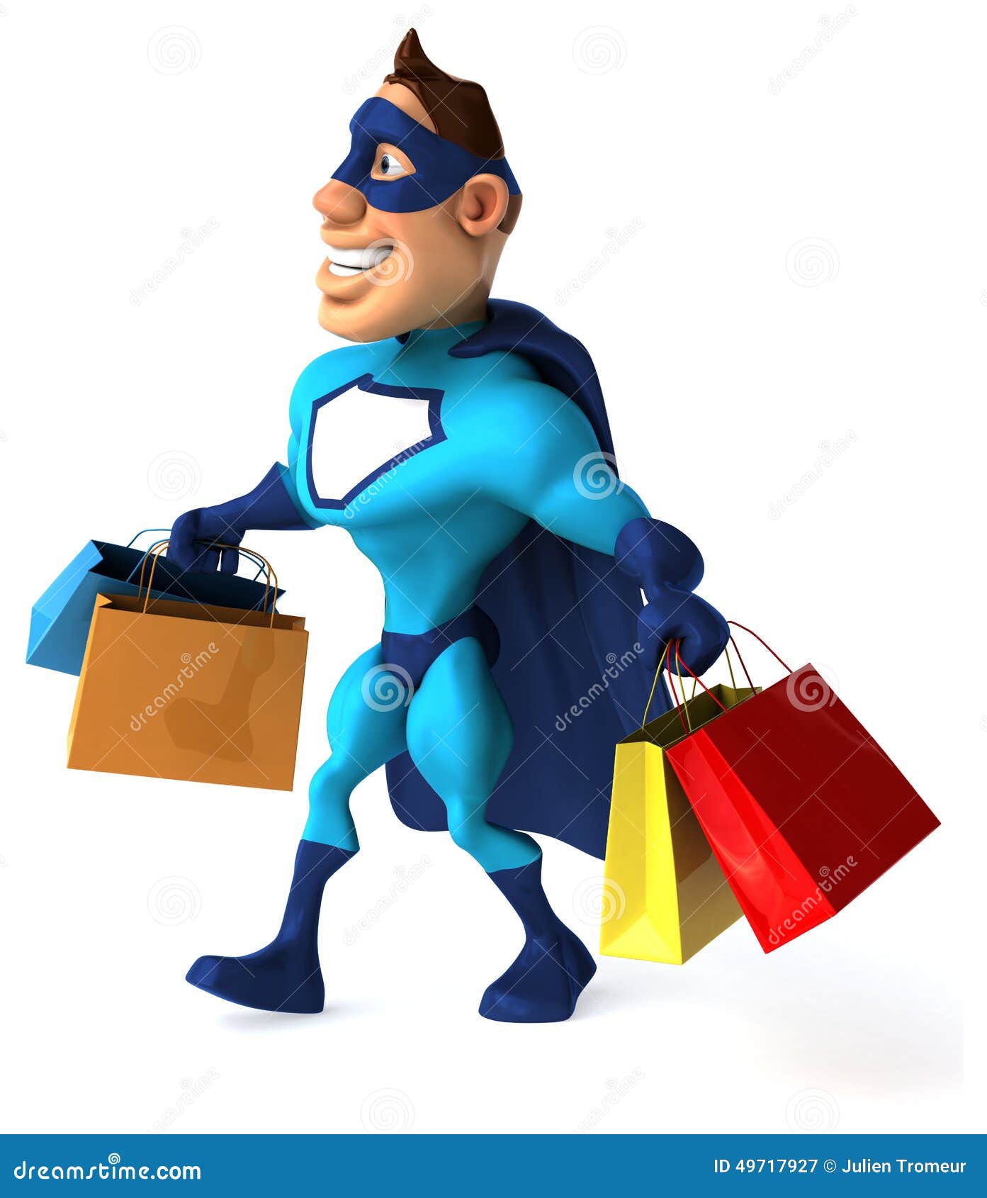 Fun superhero stock illustration. Illustration of body - 49717927
