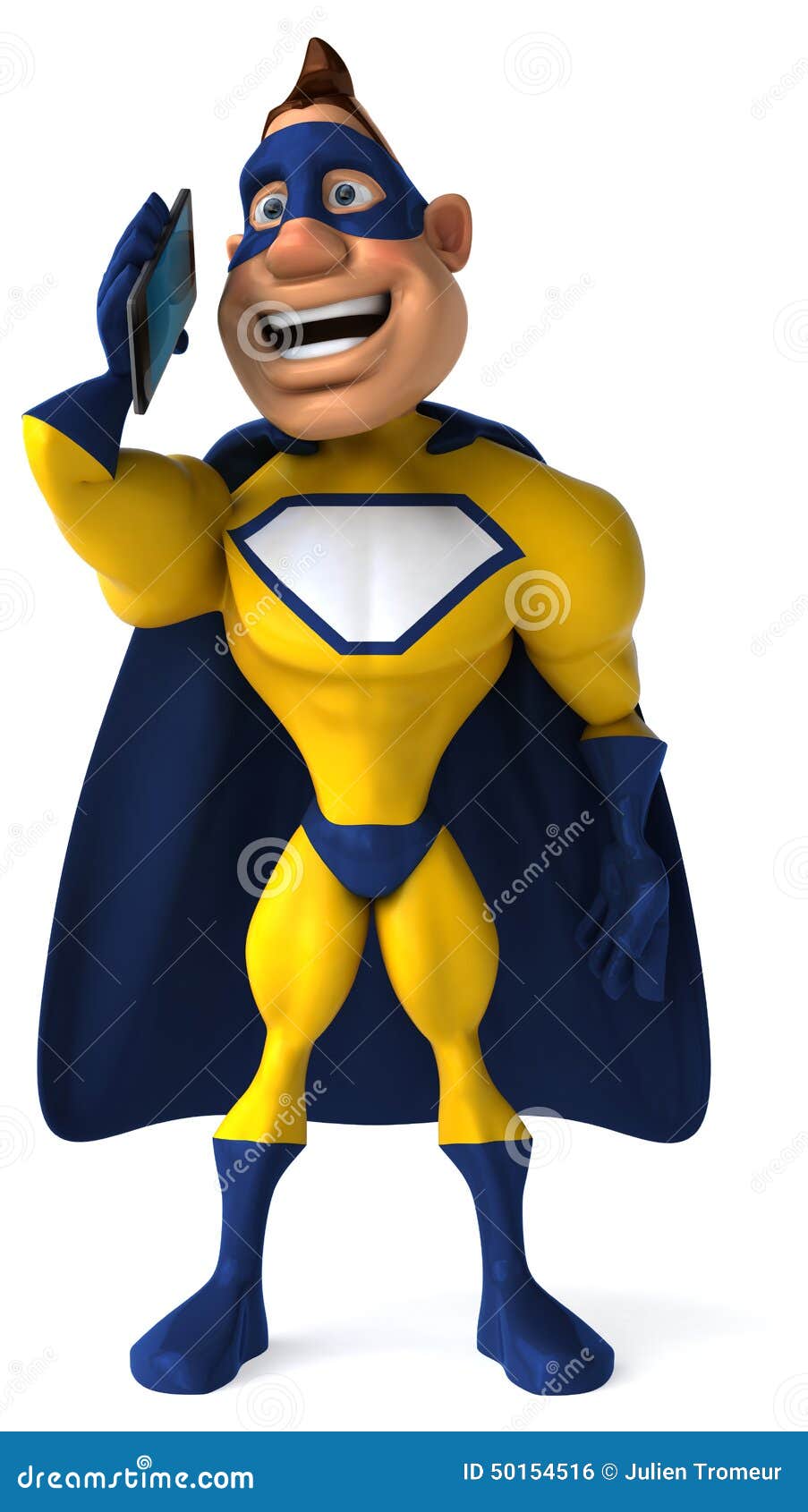 Fun superhero stock illustration. Illustration of macho - 50154516