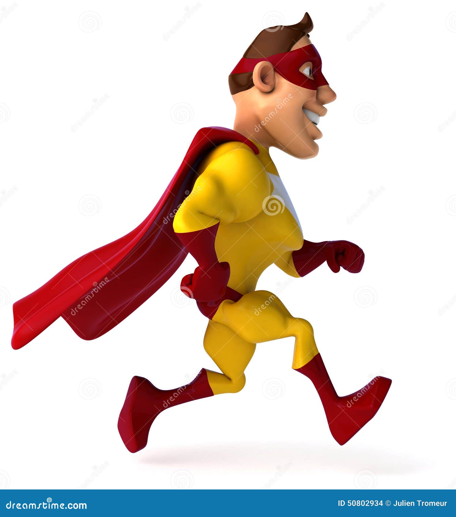 Fun superhero stock illustration. Illustration of jogging - 50802934