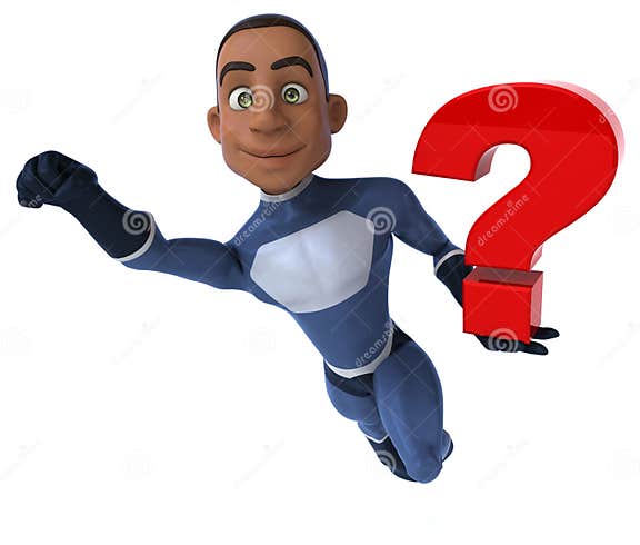 Fun superhero stock illustration. Illustration of question - 54099870