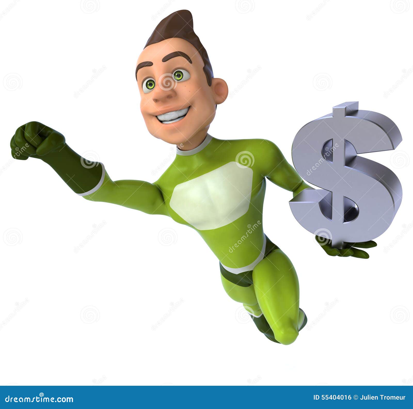 Fun superhero stock illustration. Illustration of green - 55404016