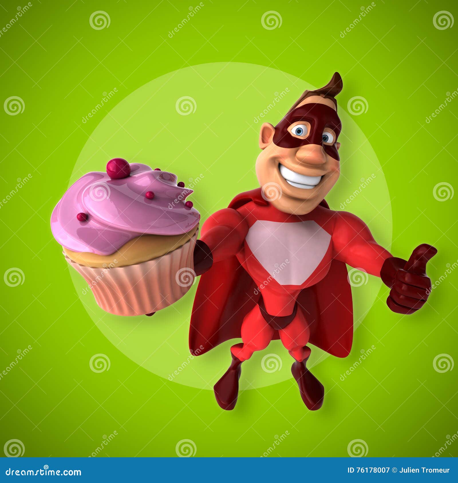 Fun superhero stock illustration. Illustration of build - 76178007