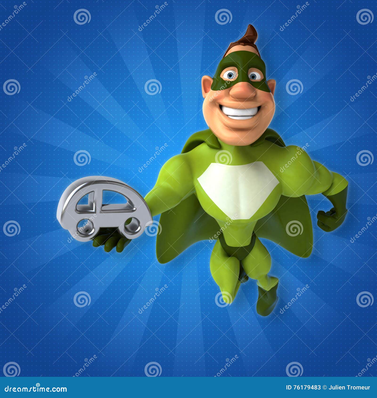 Fun superhero stock illustration. Illustration of hero - 76179483