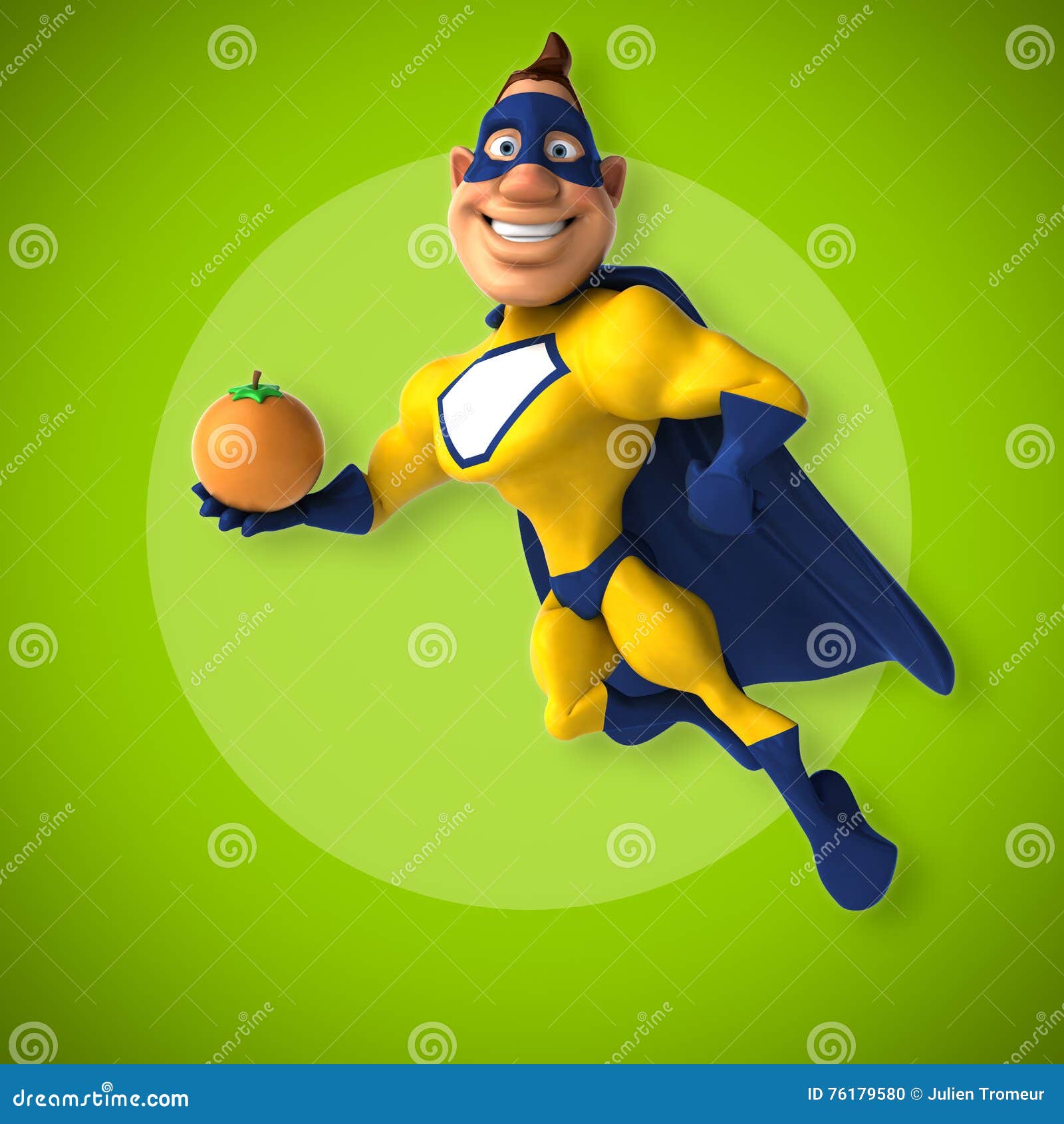 Fun superhero stock illustration. Illustration of vitamin - 76179580