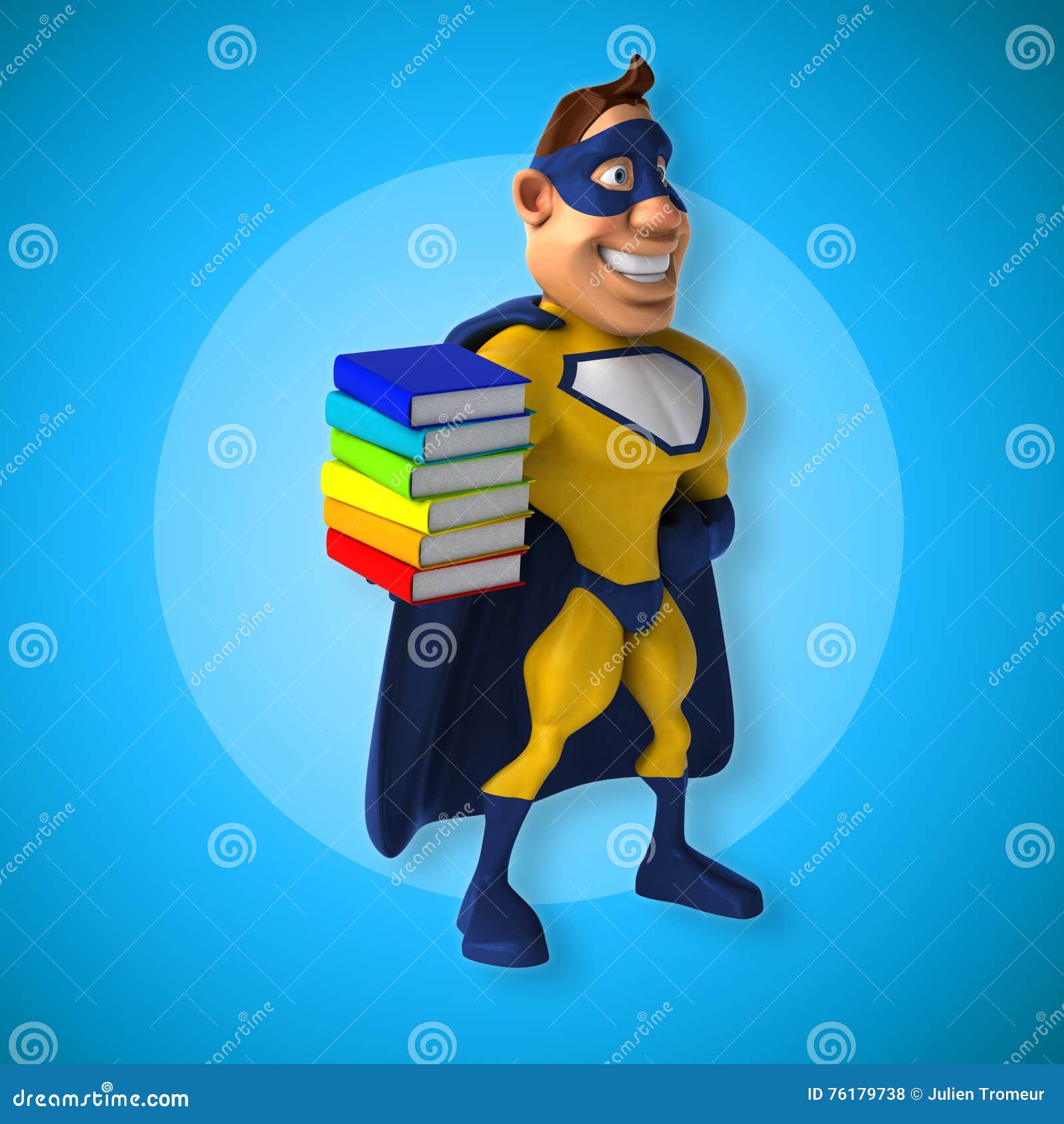 Fun superhero stock illustration. Illustration of superhero - 76179738