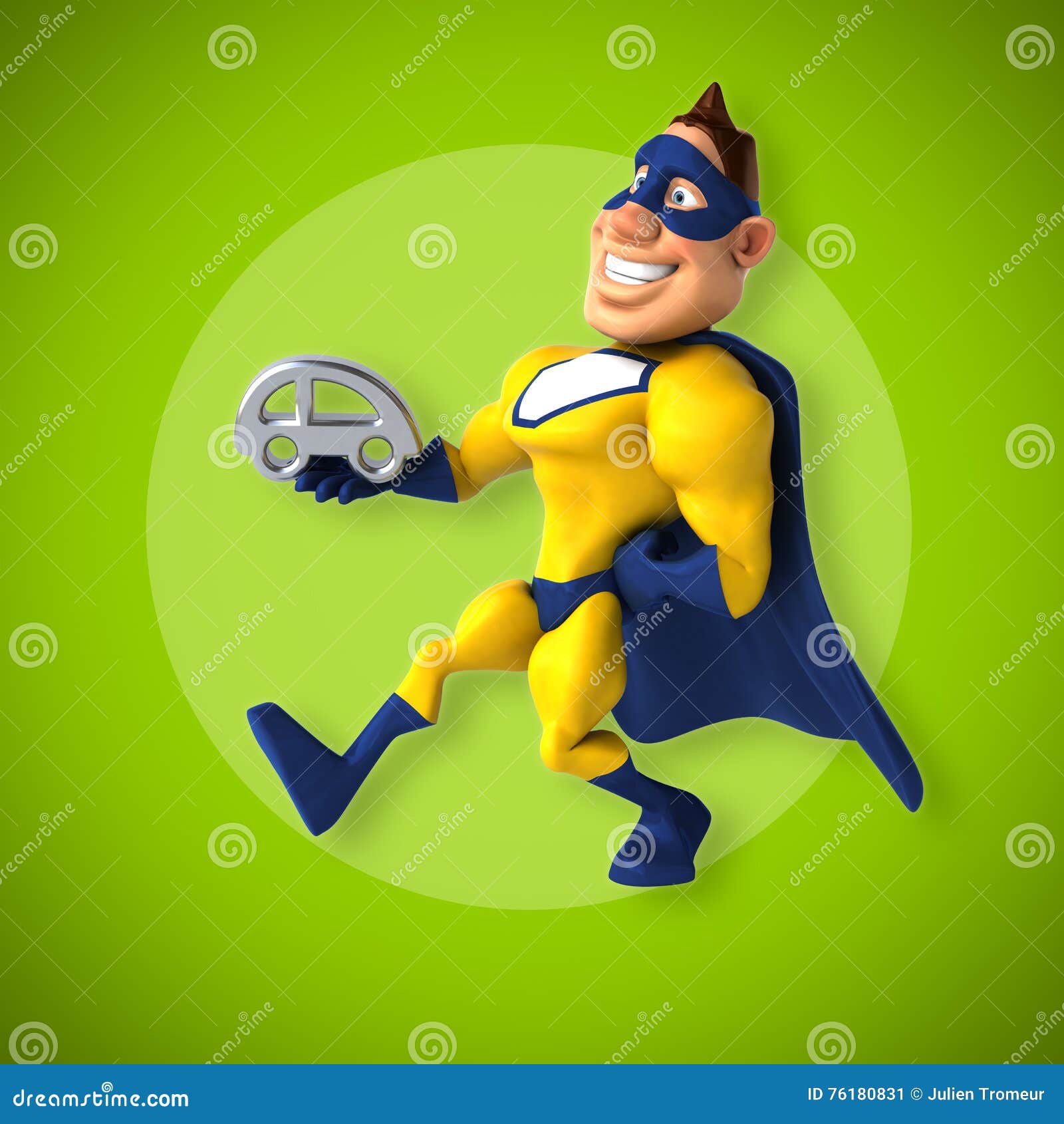 Fun superhero stock illustration. Illustration of fighter - 76180831