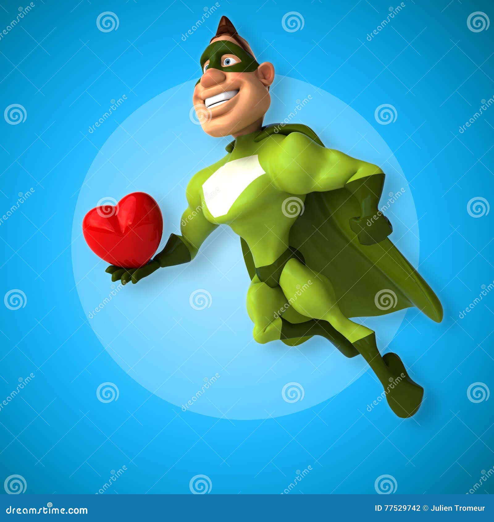 Fun superhero stock illustration. Illustration of smiling - 77529742