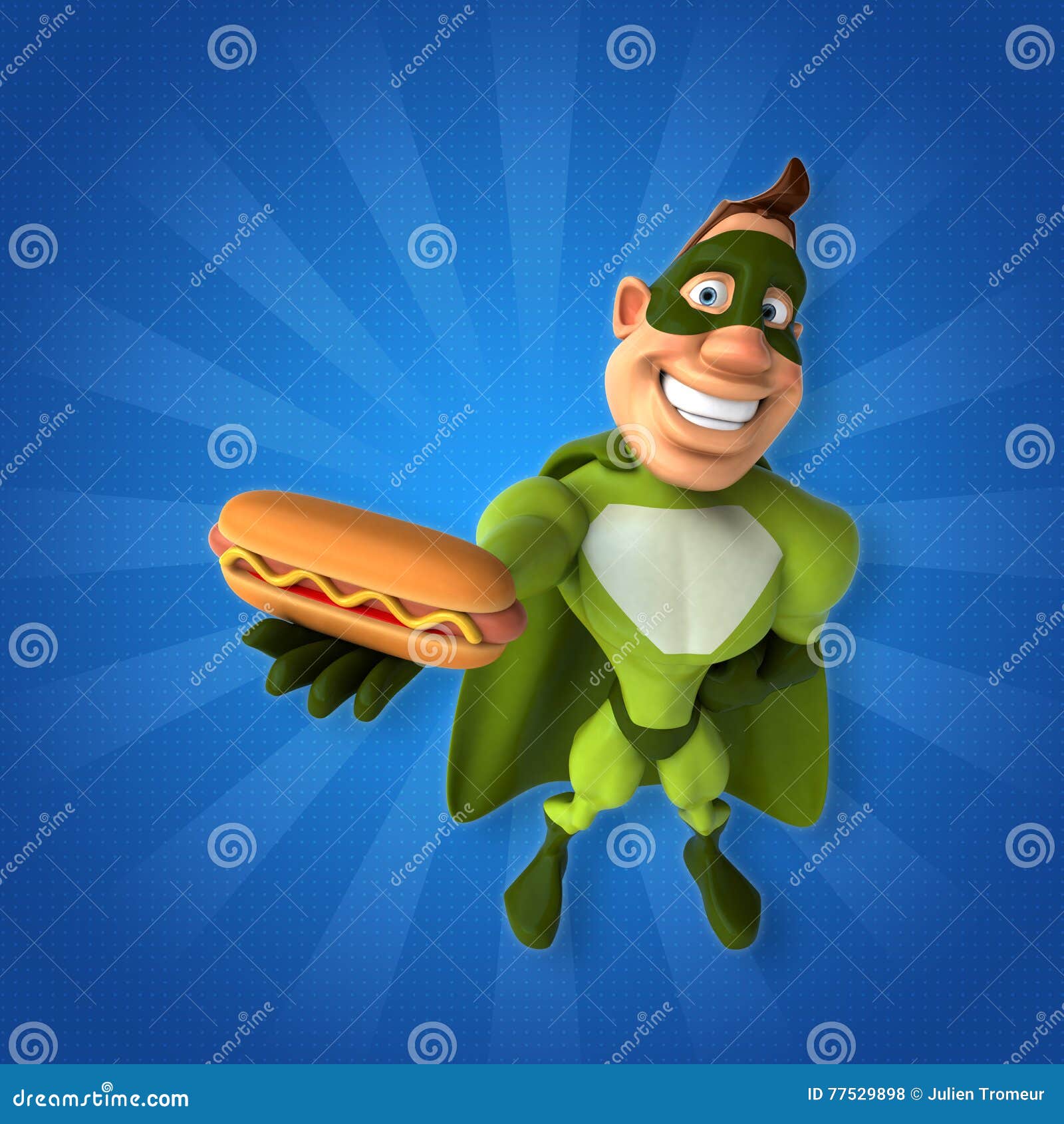 Fun superhero stock illustration. Illustration of cool - 77529898