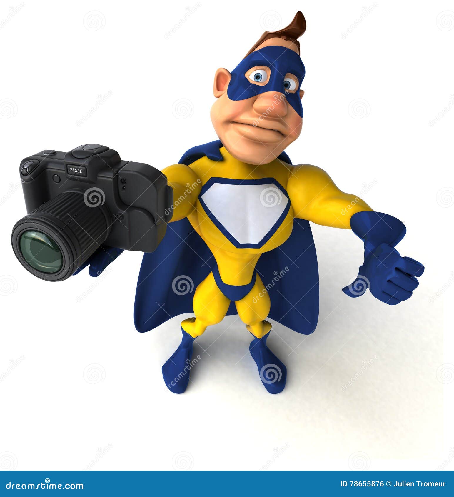 Fun superhero stock illustration. Illustration of superhero - 78655876