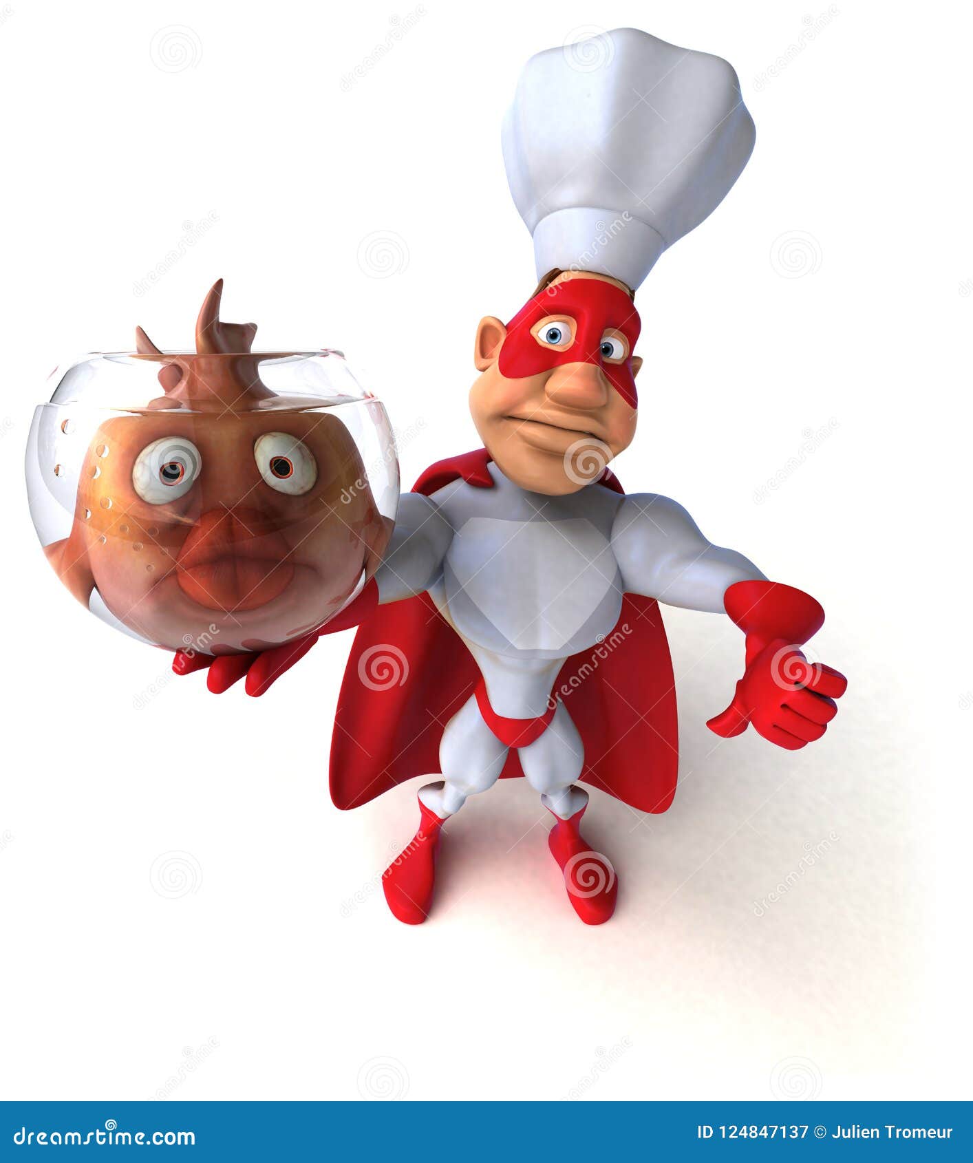 Fun Superhero - 3D Illustration Stock Illustration - Illustration of ...