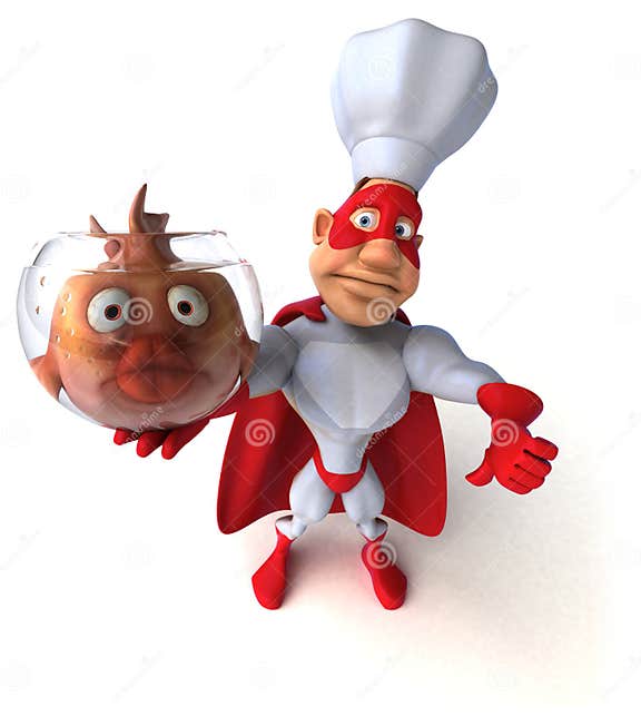 Fun Superhero - 3D Illustration Stock Illustration - Illustration of ...