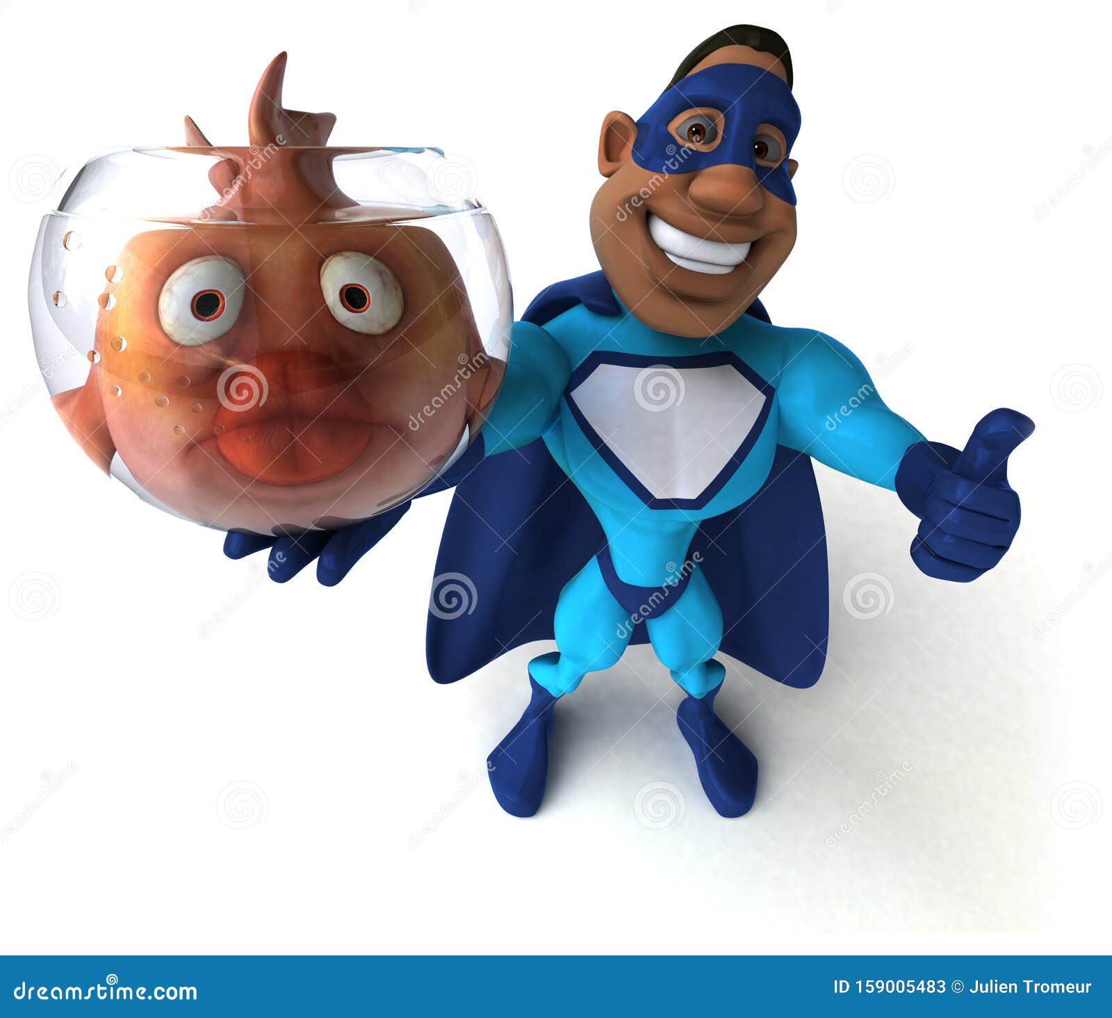 Fun Superhero - 3D Illustration Stock Illustration - Illustration of ...