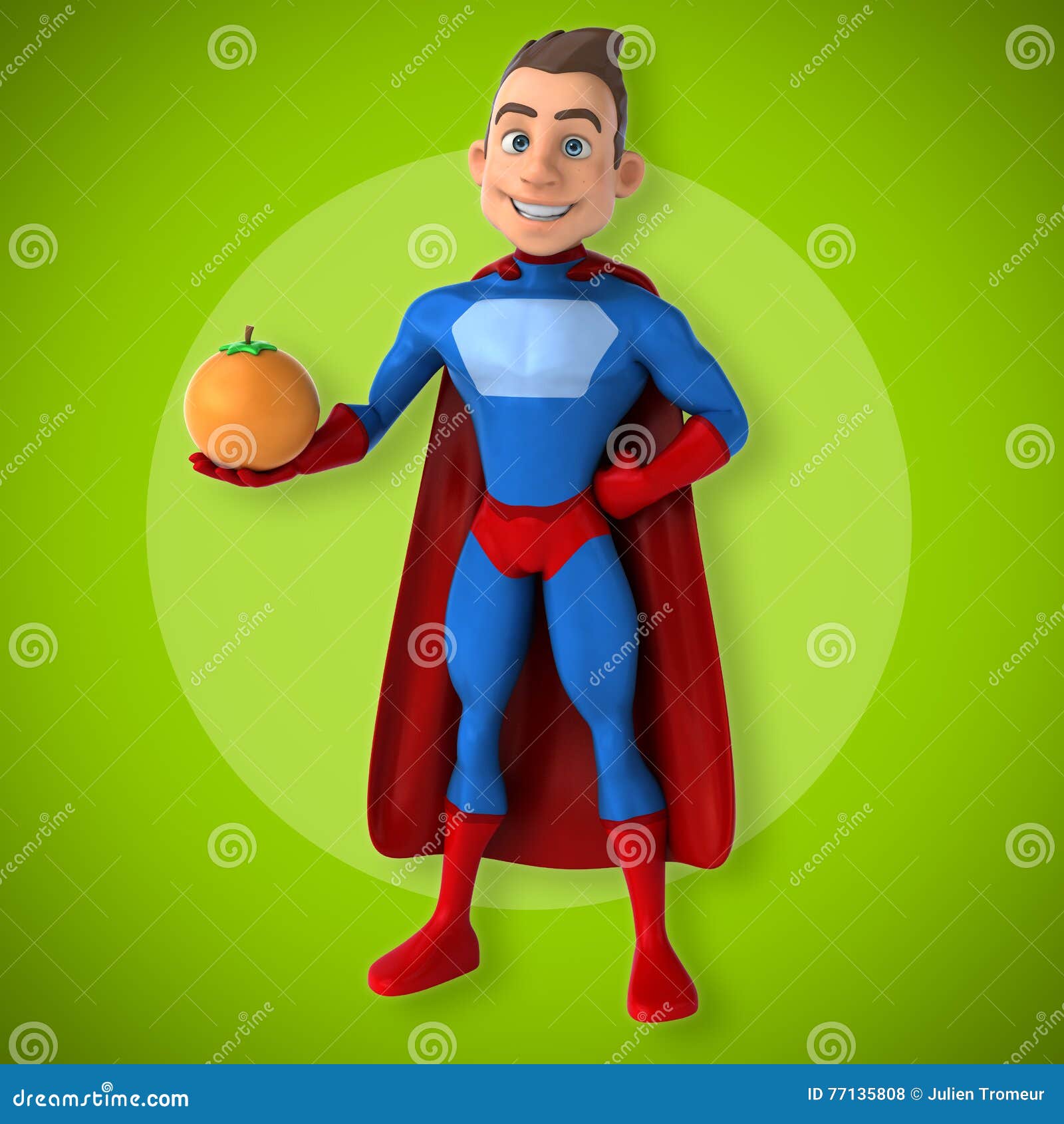 Fun Superhero - 3D Illustration Stock Illustration - Illustration of ...