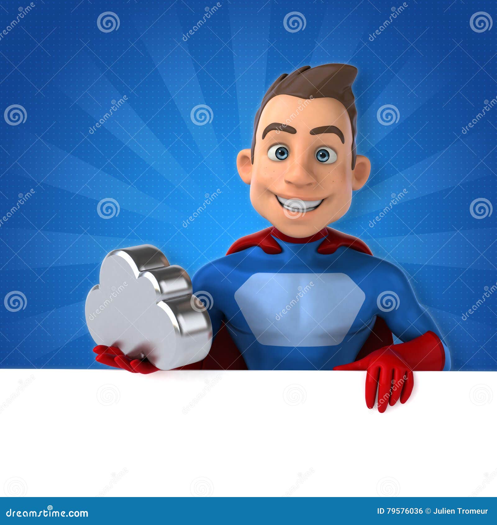 Fun Superhero - 3D Illustration Stock Illustration - Illustration of ...
