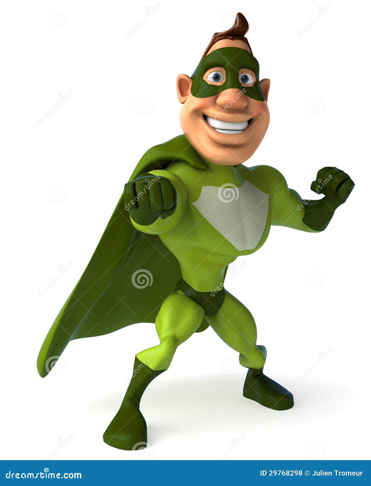 Green Superhero stock illustration. Illustration of body - 29768298