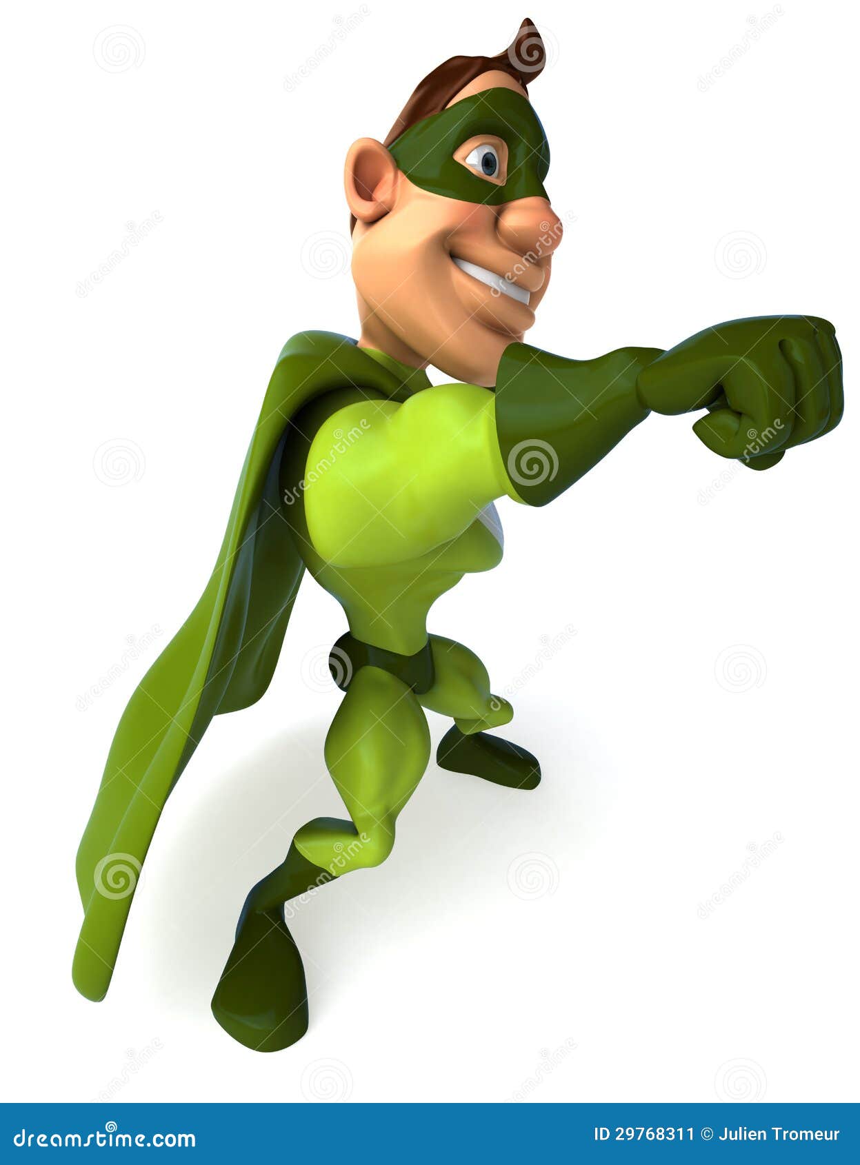 Green Superhero stock illustration. Illustration of crime - 29768311