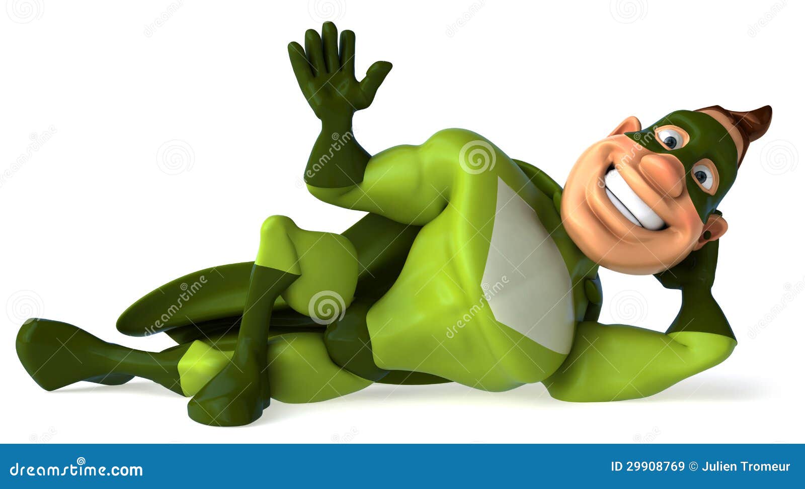 Green Superhero stock illustration. Illustration of cartoon - 29908769