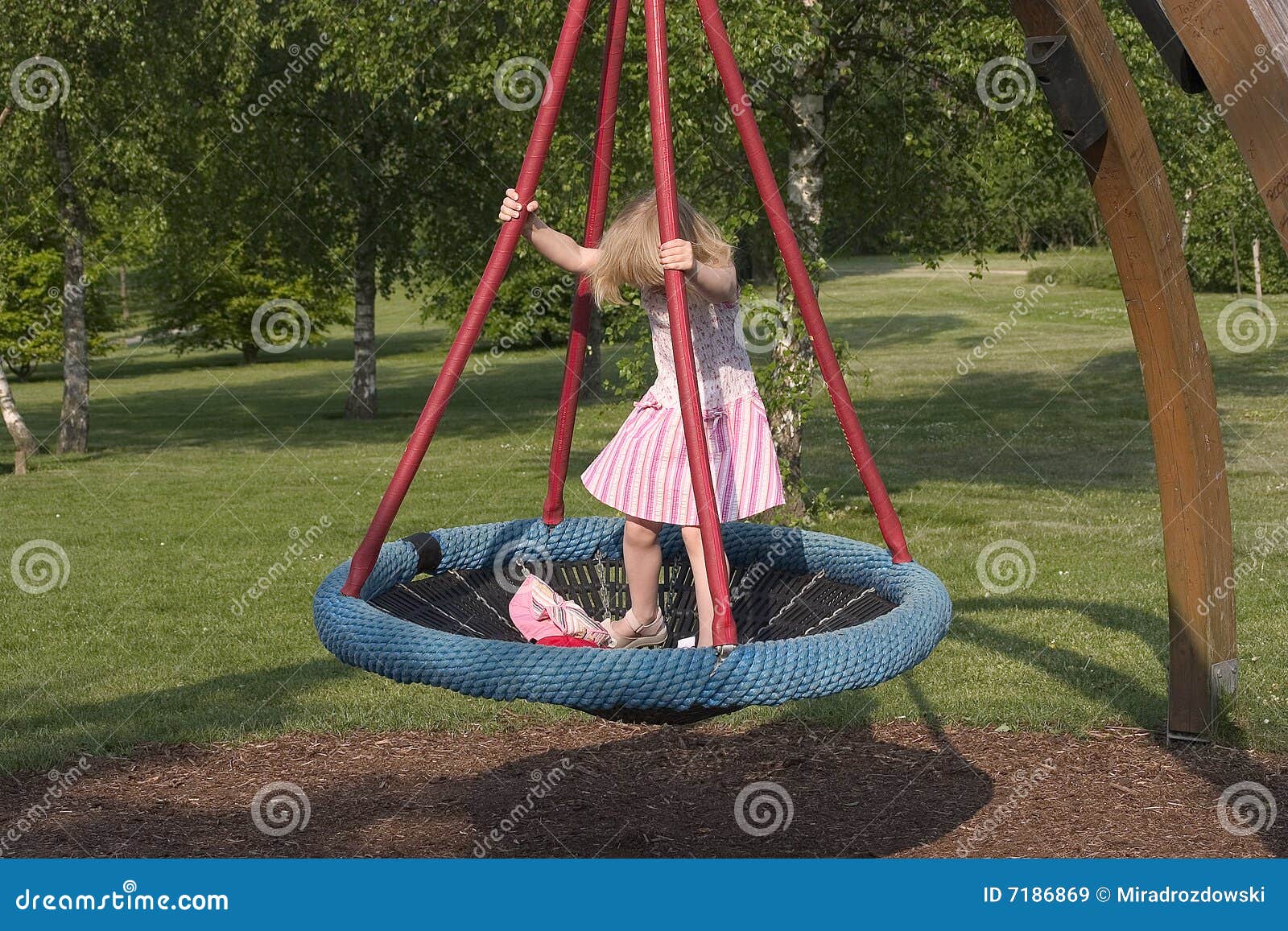 Fun on the swing stock image. Image of green, white, grass - 7186869